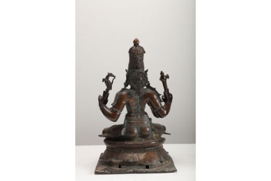 Arte Indiana. A large bronze statue of Shiva Pashupati (Lord of Animals ...
