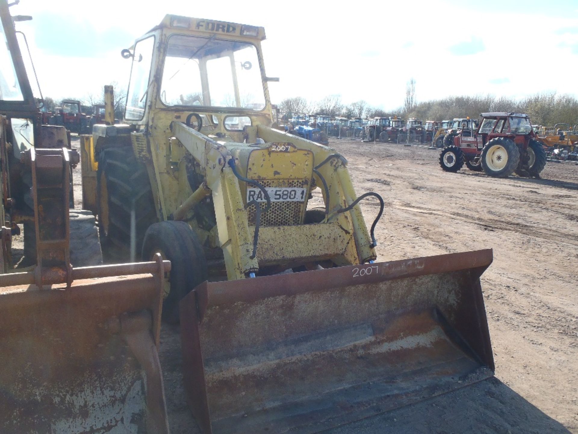 Ford 4550 Digger Loader. No V5. Reg. No. RAC 580M
