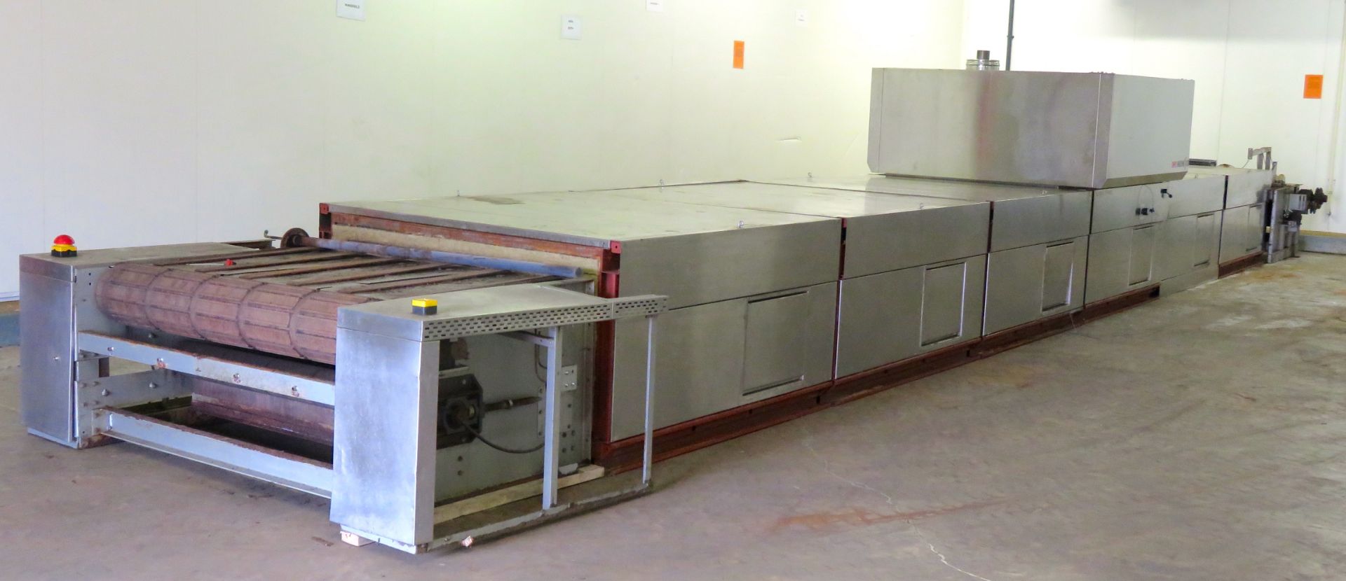 1 x DFE Meincke Turbu Three travelling oven. 1.8 m wire mesh pan ...
