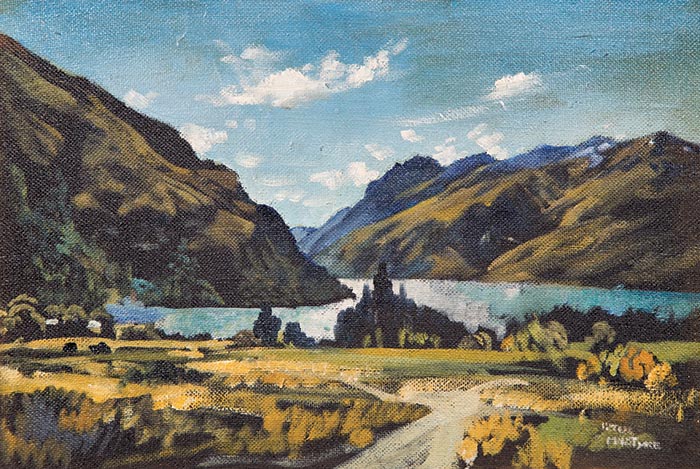 Peter McIntyre (1910-95) Road to the Lake’s Edge oil on canvas board ...