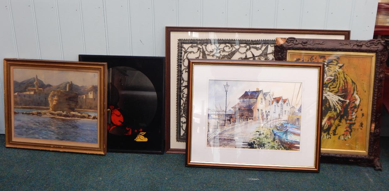 Peter J Bashford. Whitstable, watercolour, with dedication to the ...