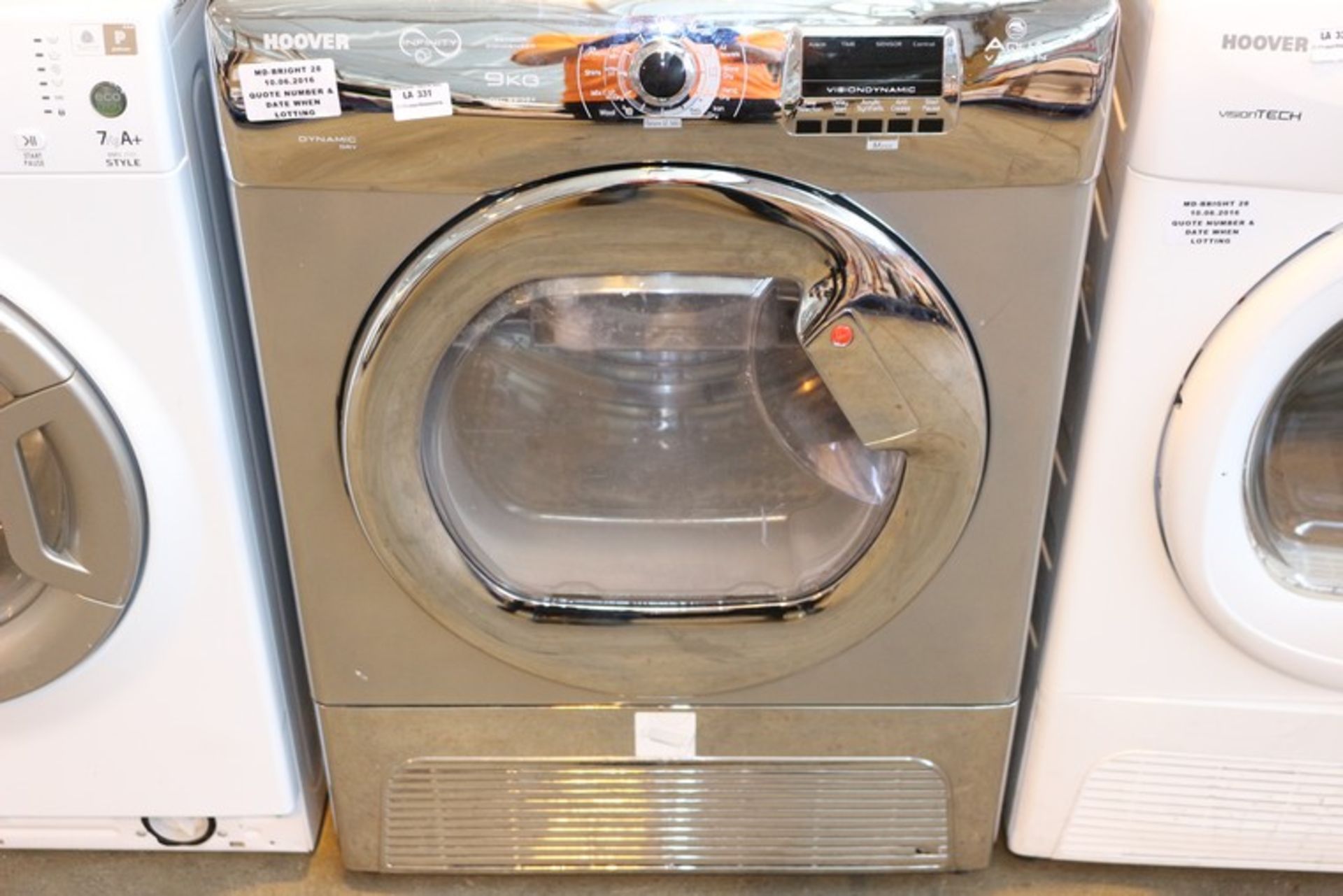 1 x HOOVER INFINITY AQUA VISION 9KG DYNAMIC DRY UNDER THE COUNTER ...