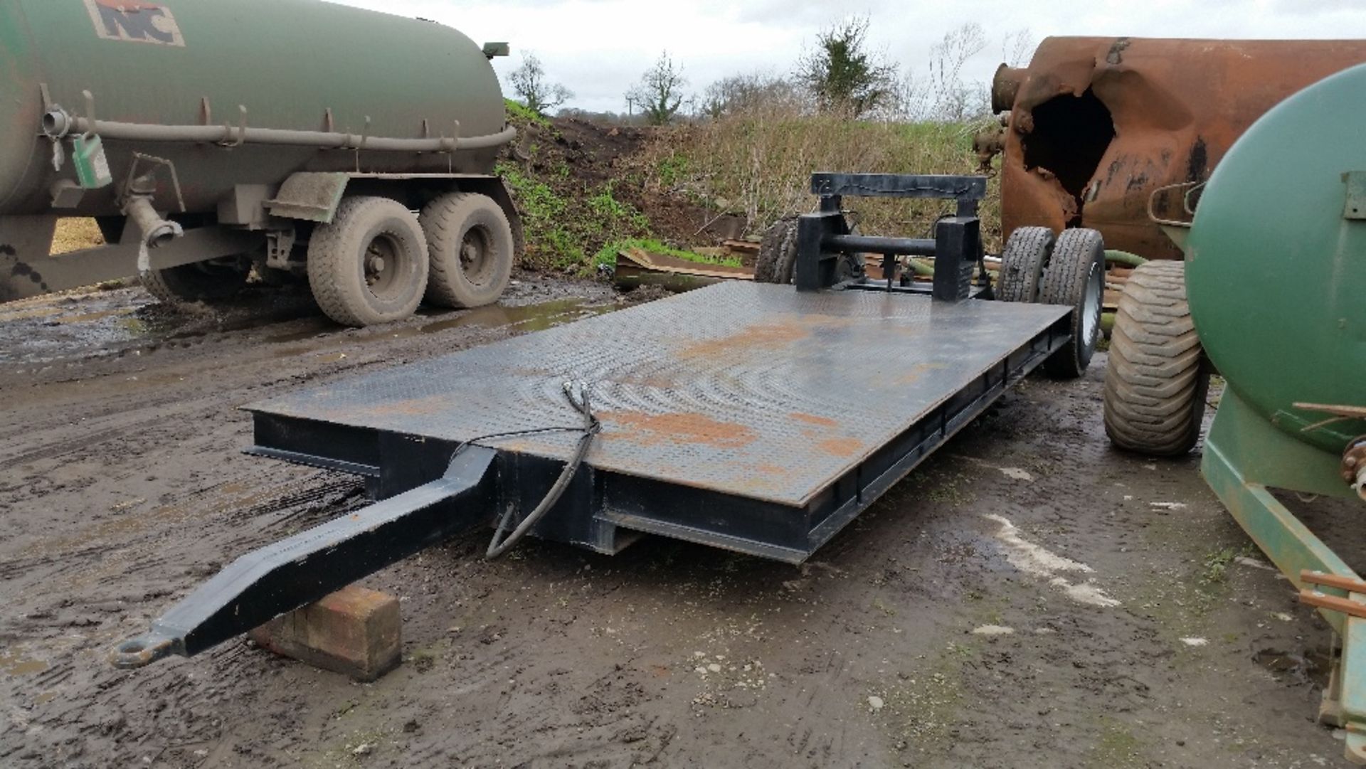 14' Single Axle Low Loader Plant Trailer - Inc. Drop Down Rear Axle ...