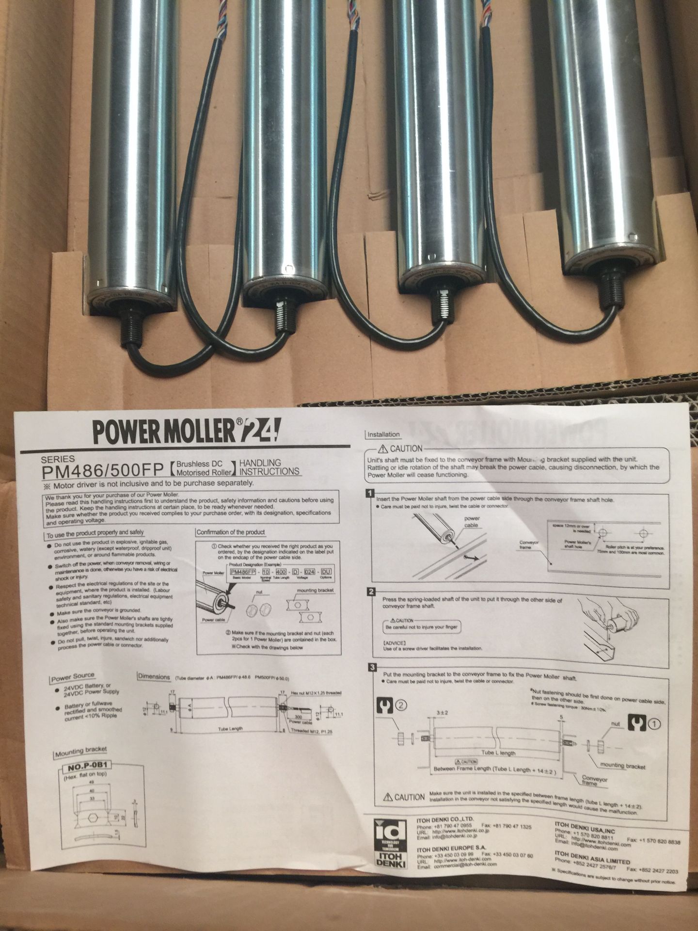 Power Moller 24 Model PM486FP-55-364-D-024 Brushless DC Motorized ...
