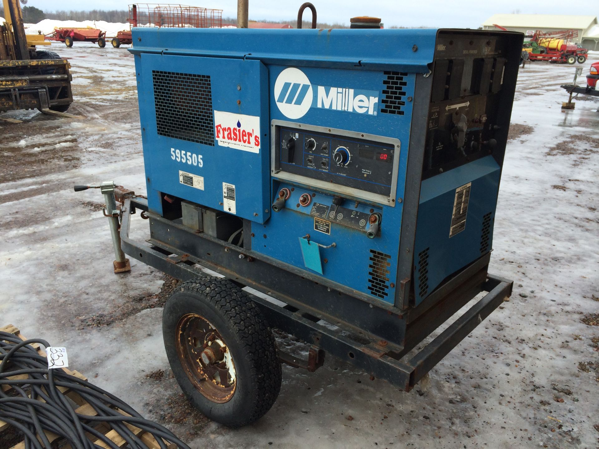 Lot 330 - Miller DU-OP Welder/Generator, diesel, w/ trailer, includes 2 ...