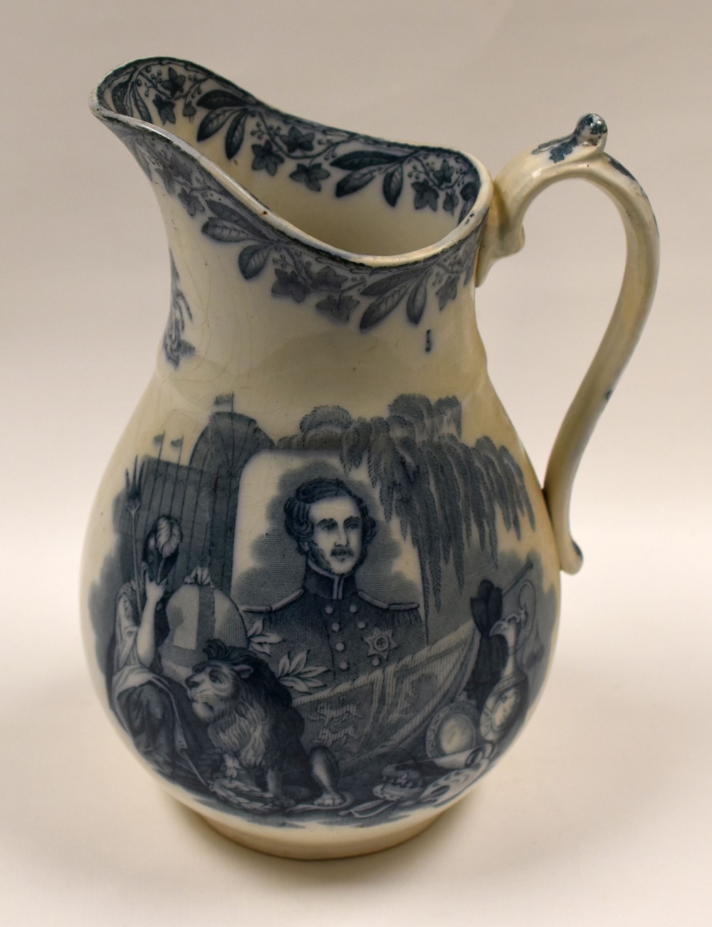 LLANELLY POTTERY - transfer jug to commemorate the death of Prince ...