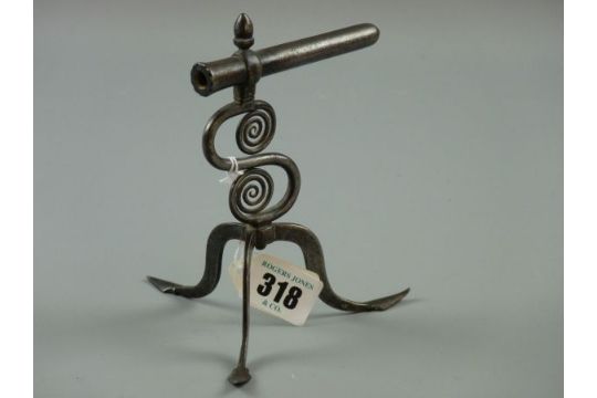 A STEEL GOFFERING IRON, late 18th/early 19th Century steel goffering ...
