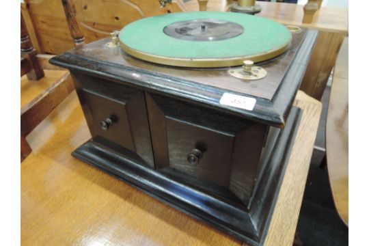 A vintage 'Cliftophone' gramophone, with built in soundbox (sold as ...