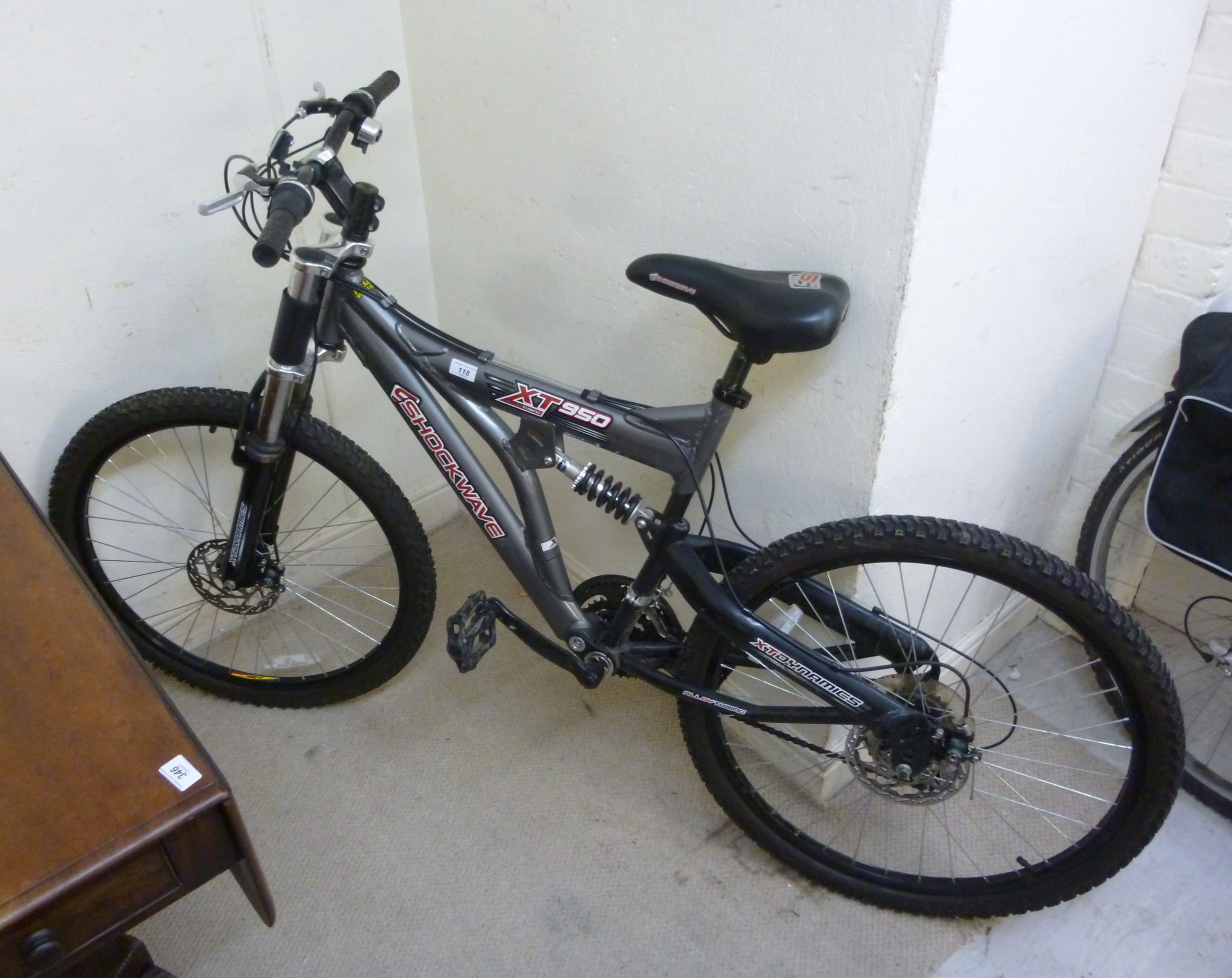 A Shockwave XT950 Dynamic bicycle with sprung forks, a mono-shock frame ...