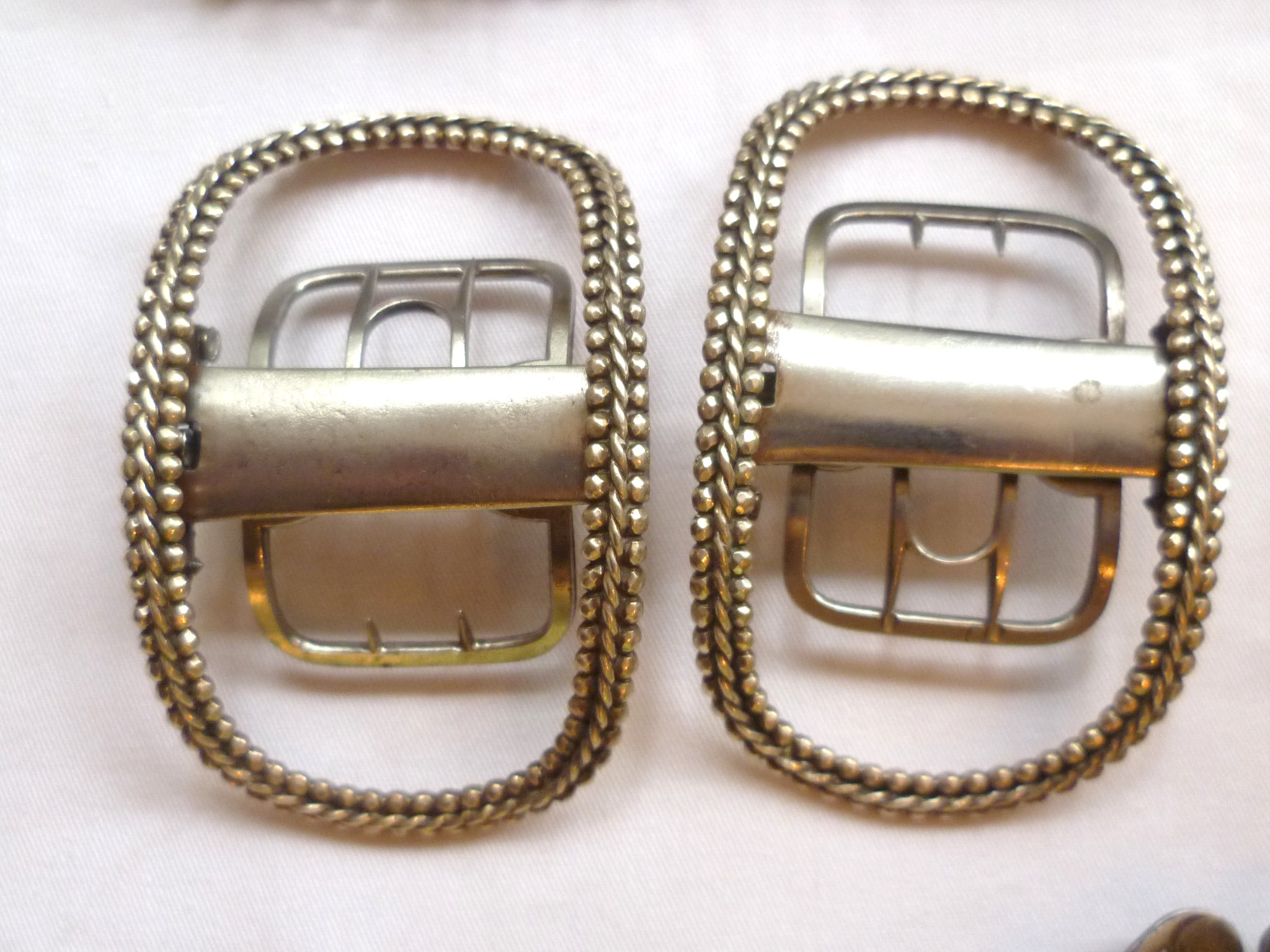 Four pairs of silver / white metal buckles, the earliest circa 1790 ...