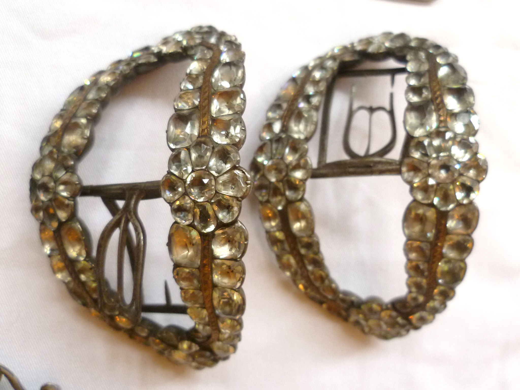 Four pairs of silver / white metal buckles, the earliest circa 1790 ...
