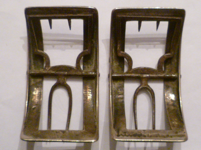 Four pairs of silver / white metal buckles, the earliest circa 1790 ...