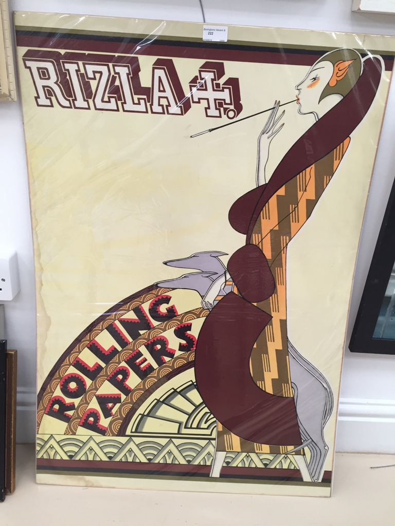 A Rizla advertising poster