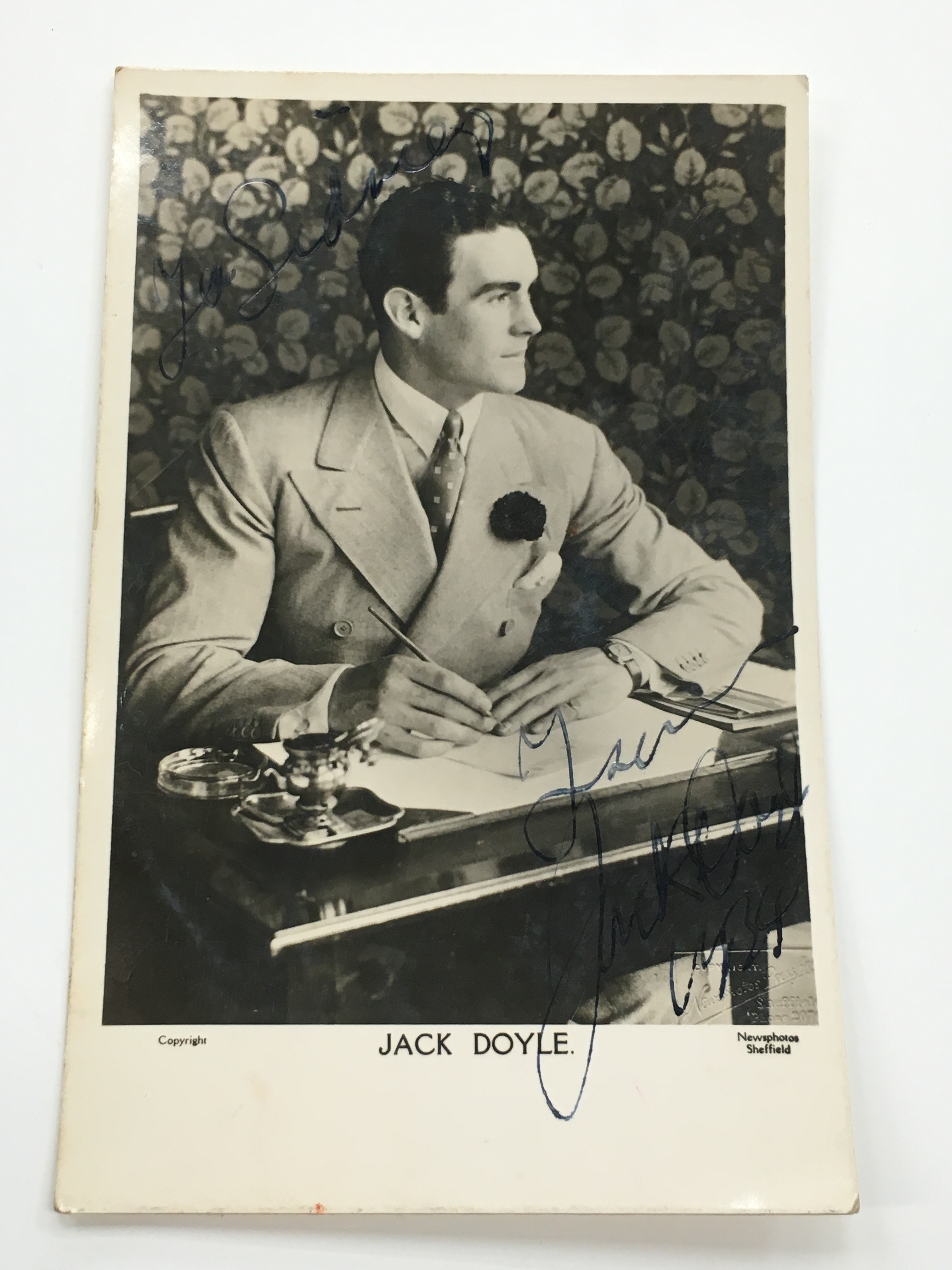 Jack Doyle: (boxer), signed publicity photo postcard.