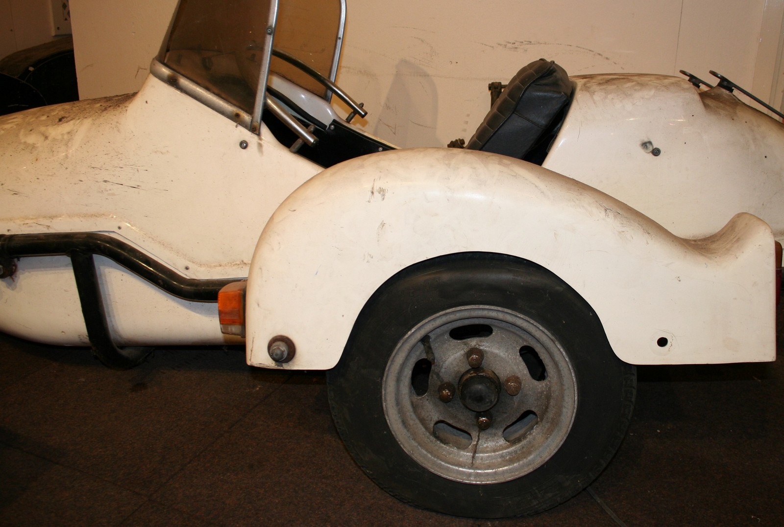 A Watsonian Monza sidecar and chassis, circa 1950's, with a Wolfrace ...