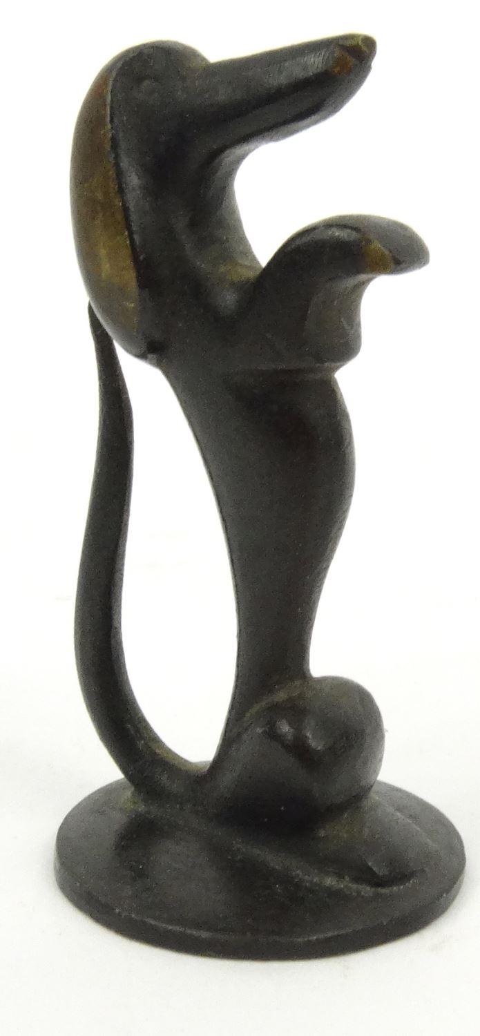 Richard Rohac Hagenauer style Austrian bronze model of a begging dog ...