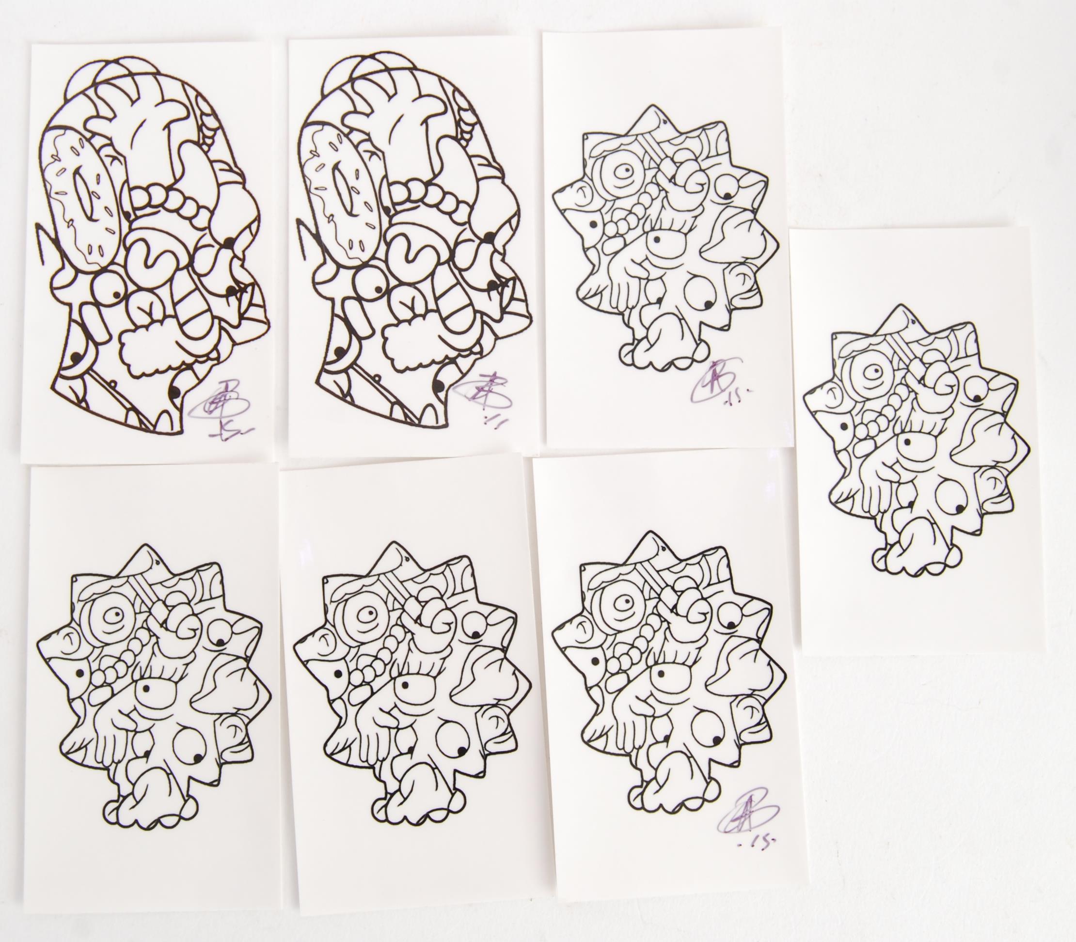 LEWIS BANNISTER: A collection of 7x Simpsons inspired art stickers by ...