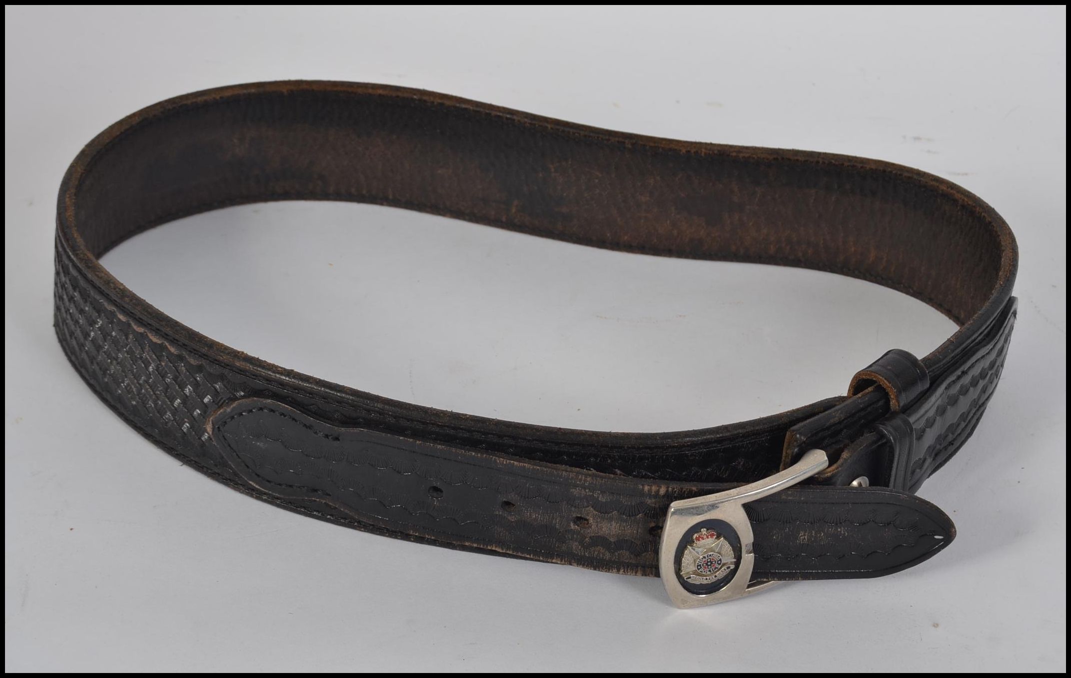 An original Australian 20th century Victoria police uniform belt being ...