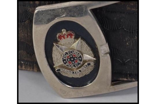 An original Australian 20th century Victoria police uniform belt being ...