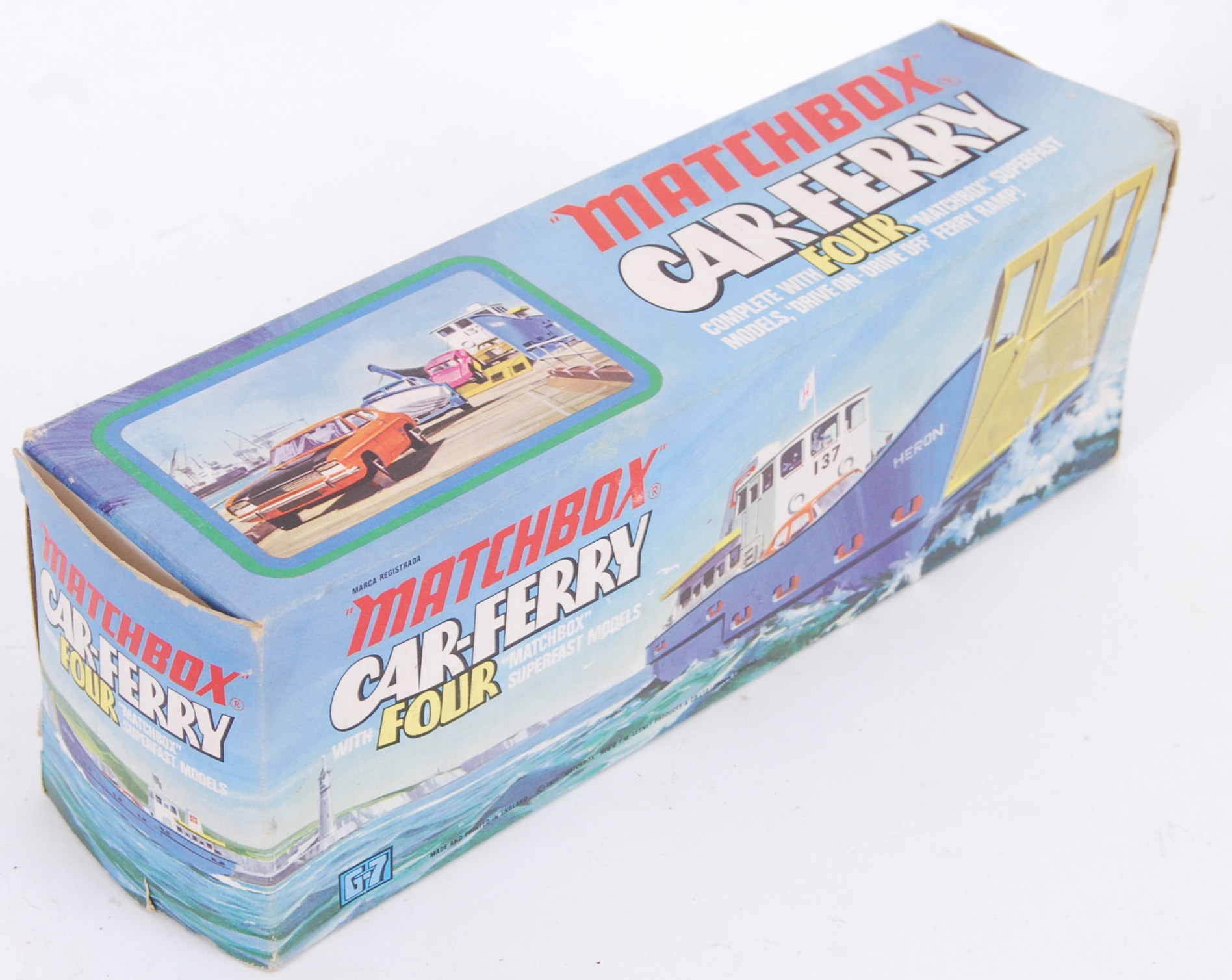 MATCHBOX CAR FERRY; A rare and original vintage Matchbox Car Ferry ...