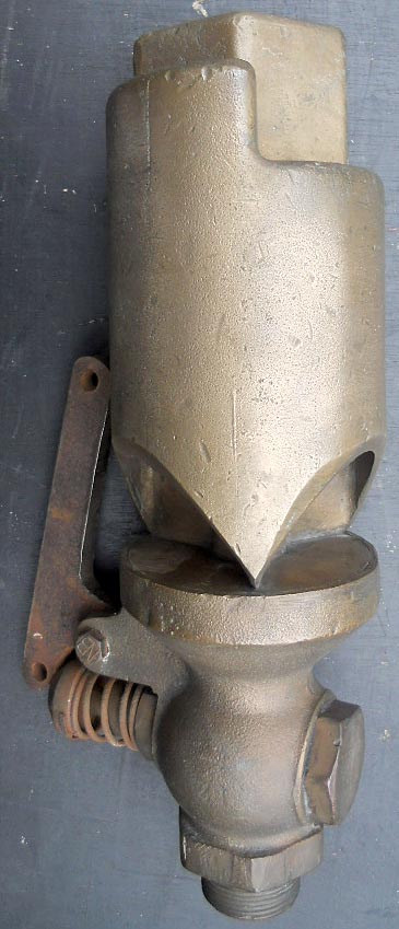 A brass 3 note chime whistle, complete with its activating lever. As ...