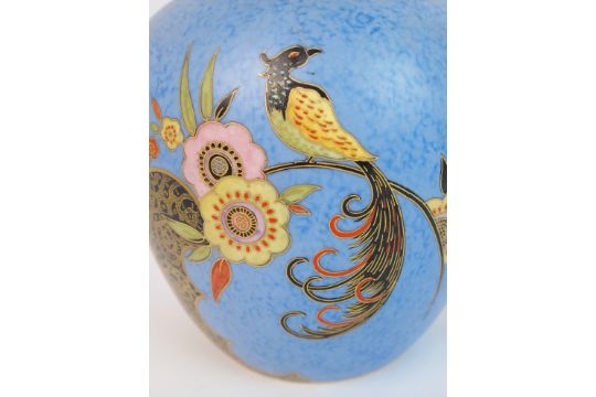 A Carlton Ware 'Feathertailed Bird and Flower' pattern ginger jar with ...