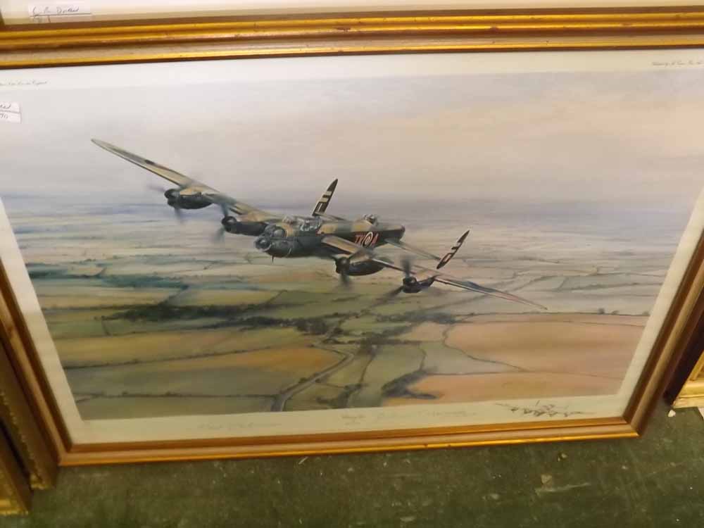 ROBERT TAYLOR, COLOURED PRINT, "The Dambusters", SIGNED IN PENCIL TO ...