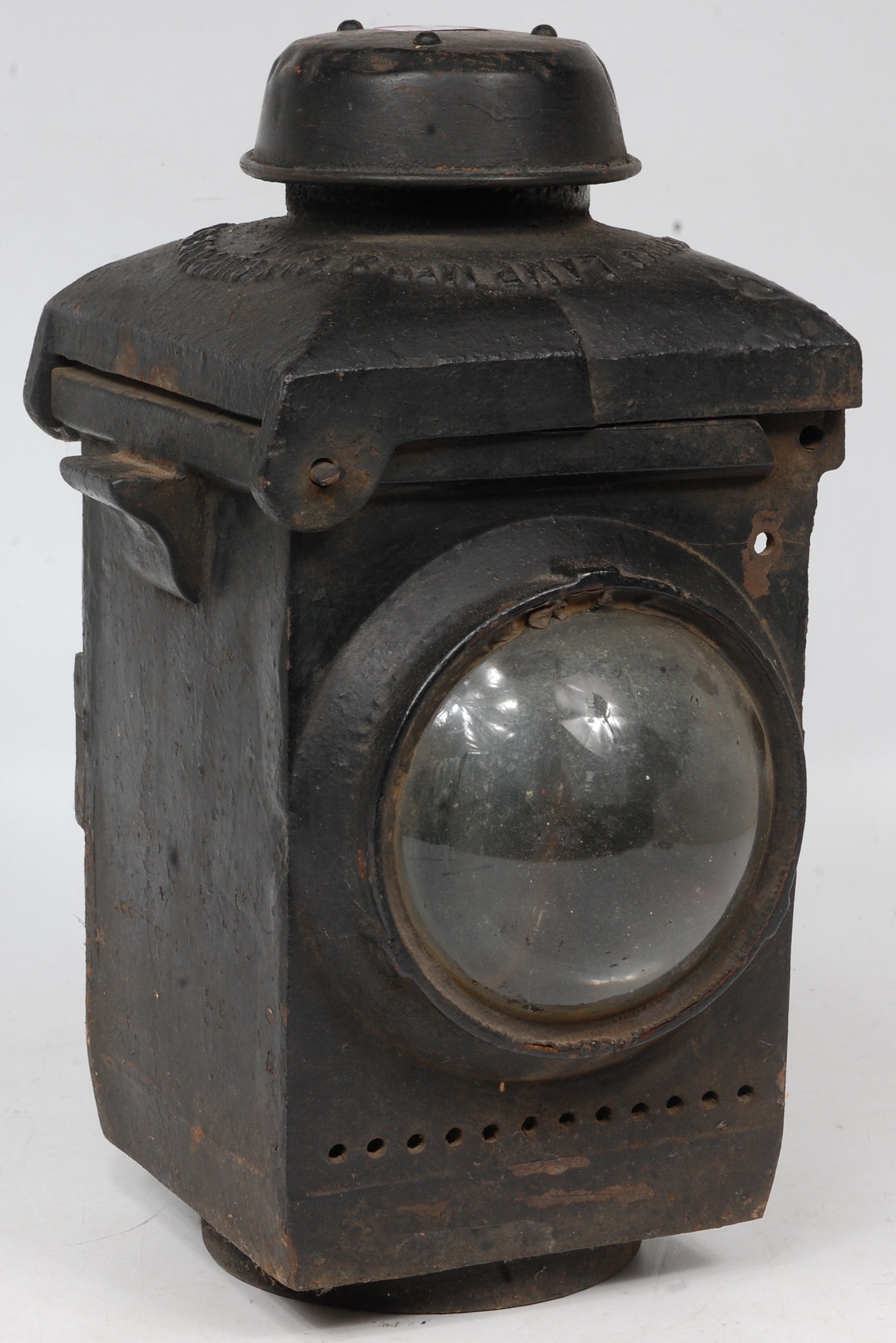 2 LNER cast iron 1930s Railroad Level Crossing Signal Lamps