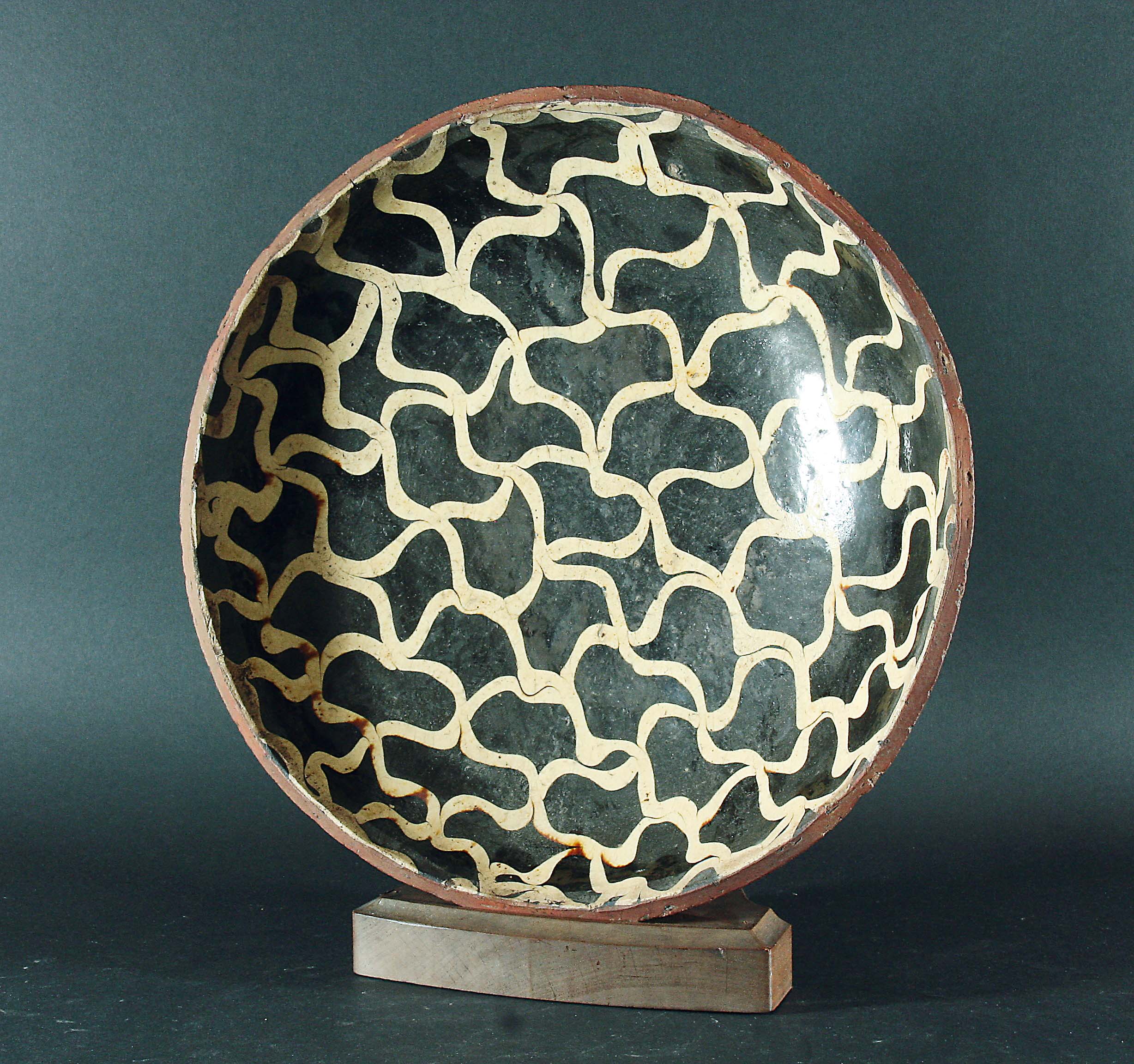 SLIPWARE BOWL, probably 18th century, red stoneware or terracotta body ...