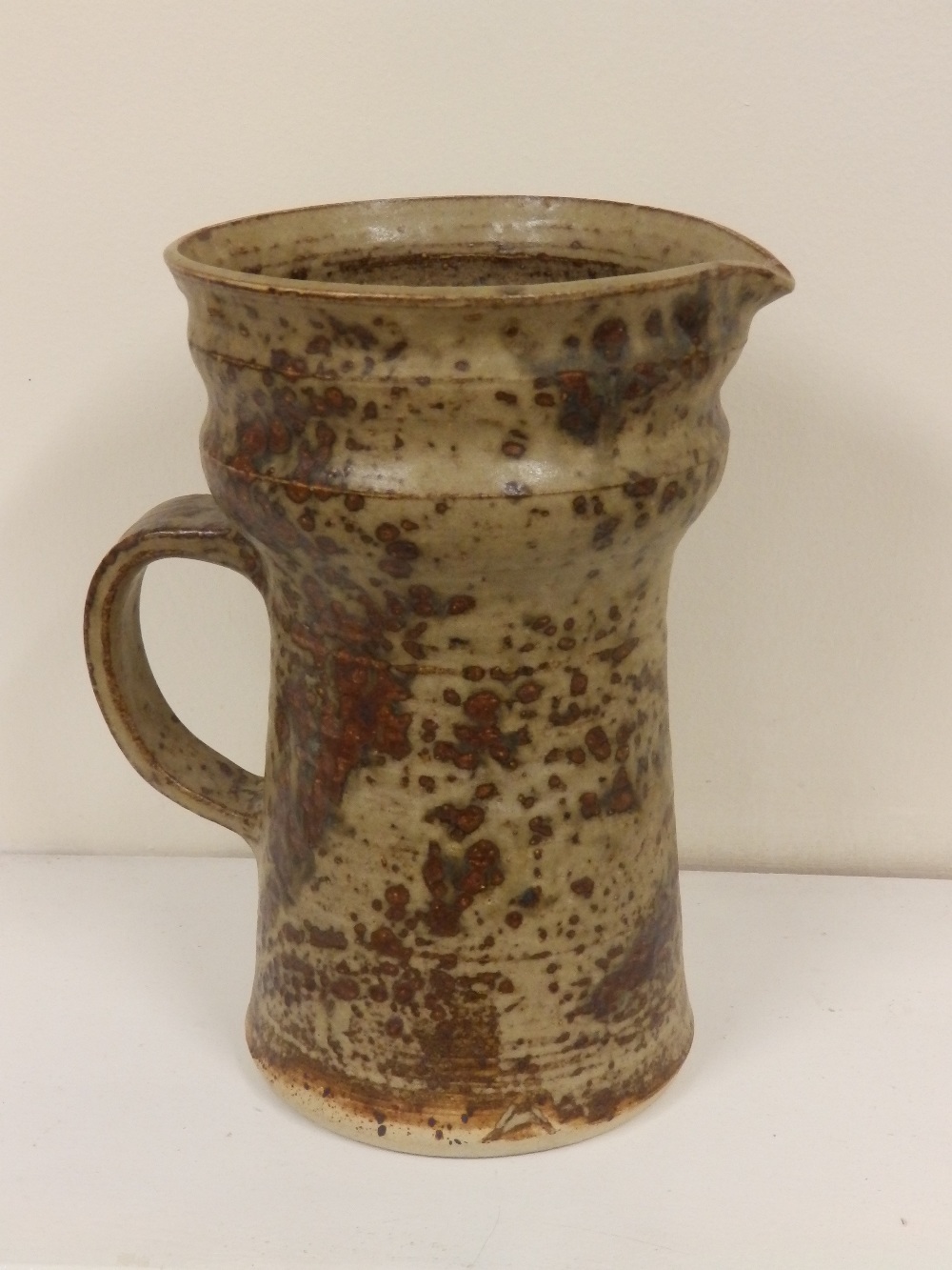 Two studio pottery jugs – 'SB' & 'JB?'