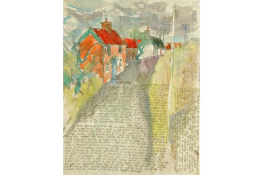 Percy Kelly (1918-1993), large watercolour illustrated letter, "Pear ...