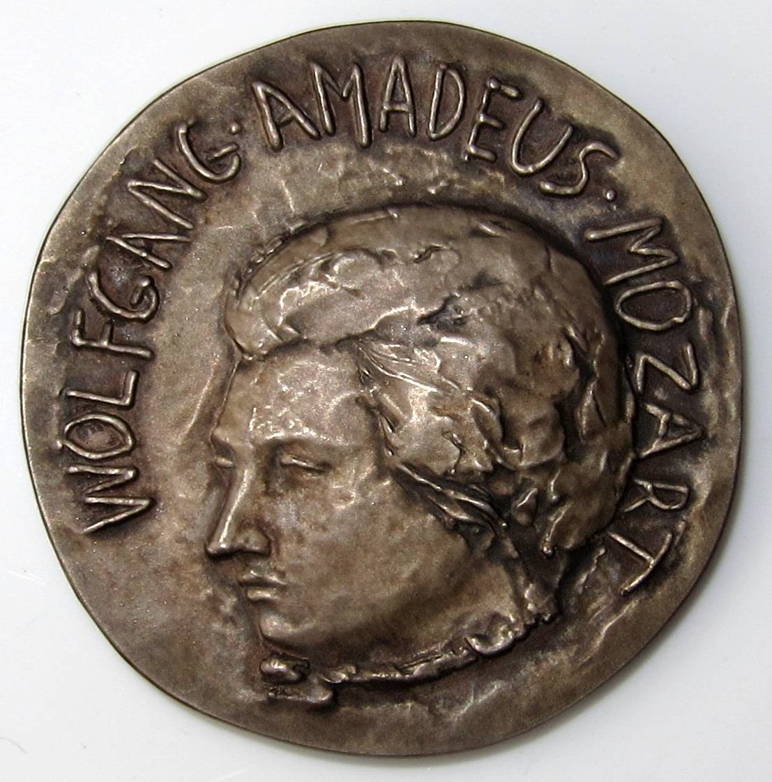 GIACOMO MANZU [1908-91]. Mozart, 1956. Silver relief sculpture / art ...