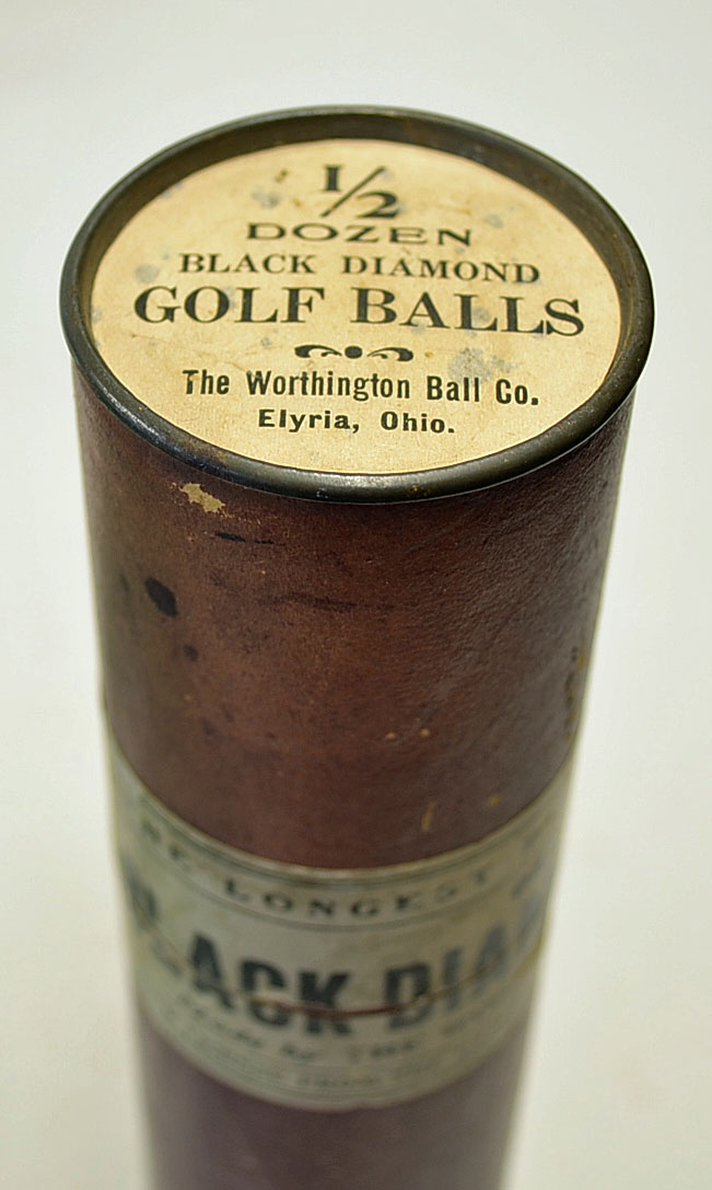 Very rare golf ball box - The Worthington Ball Company Ohio "Black ...