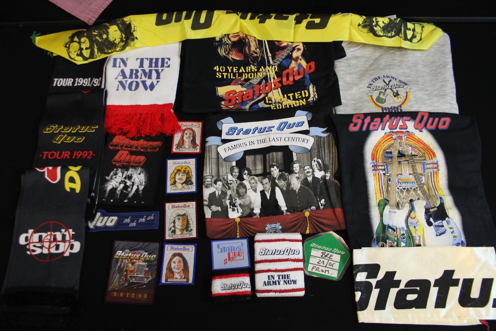 STATUS QUO - a collection of Status Quo memorabilia to include three ...