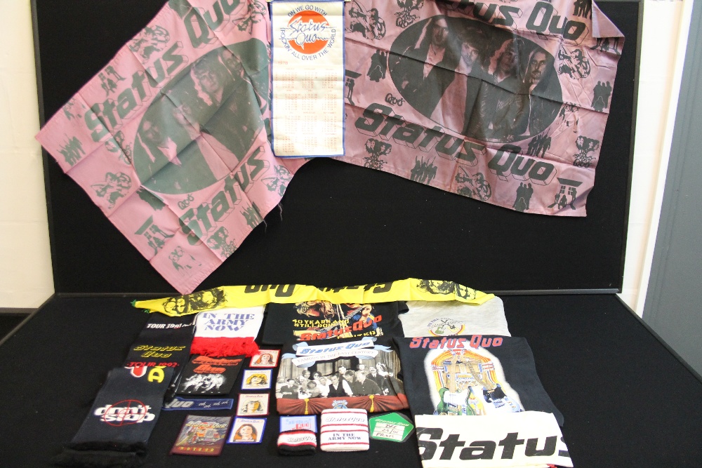 STATUS QUO - a collection of Status Quo memorabilia to include three ...