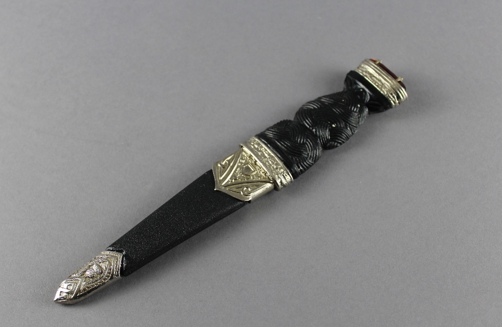 A Scottish dress sgian dubh dagger, by J Nowill & Sons. 20cm long ...