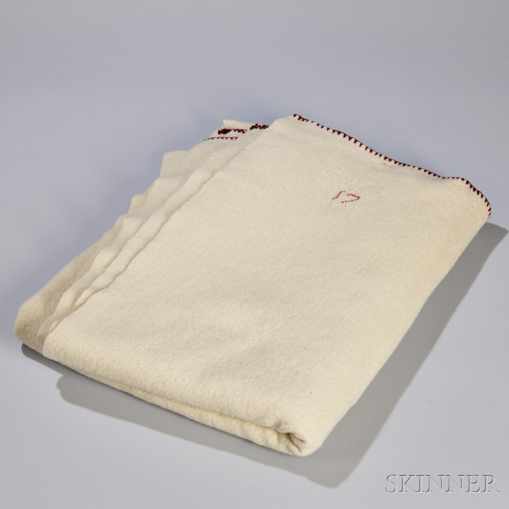Shaker White Wool Blanket, plain white wool with dark red wool blanket ...