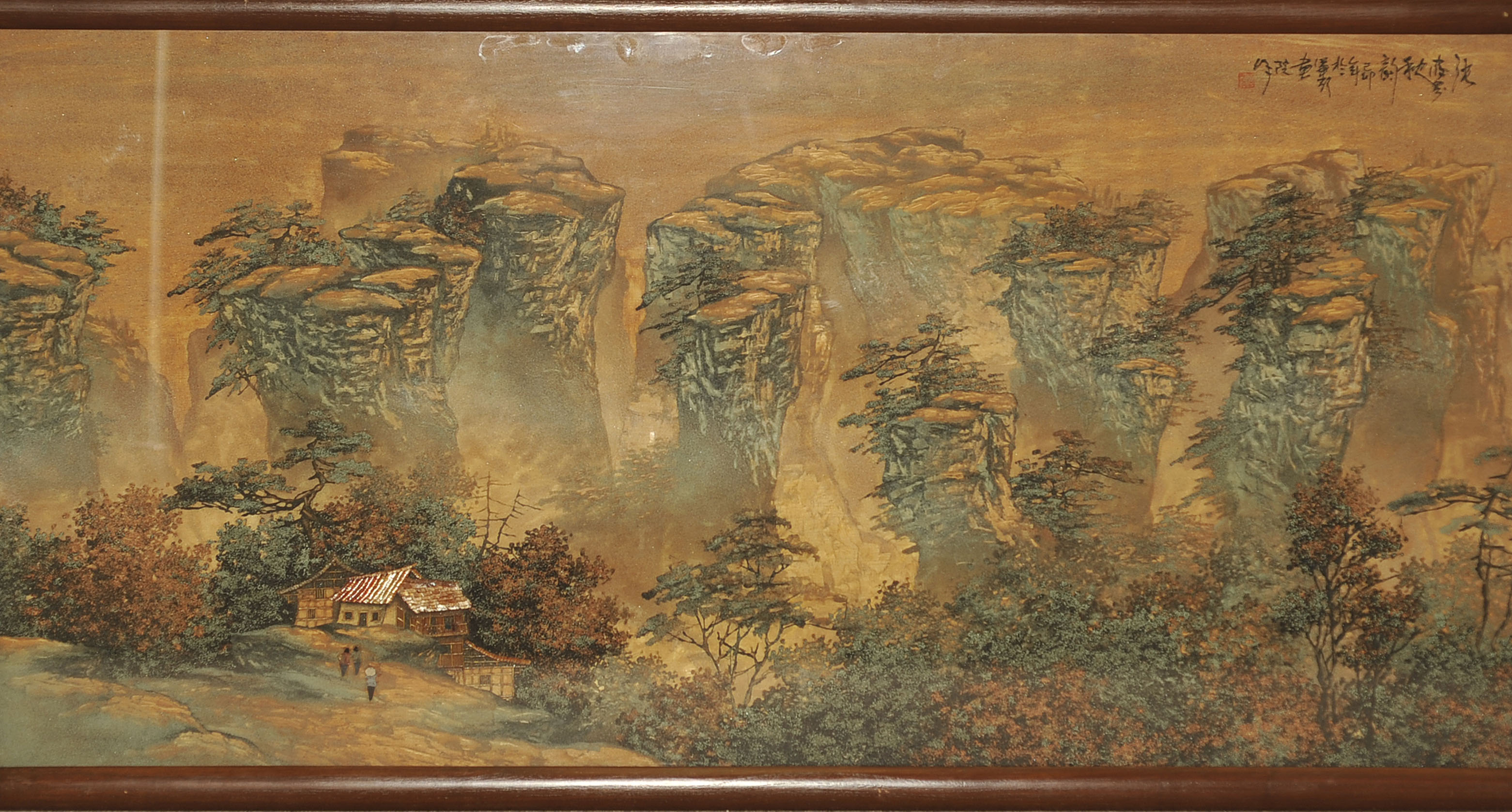Li Junsheng (b.1963) a pair of large format sand paintings of the ...