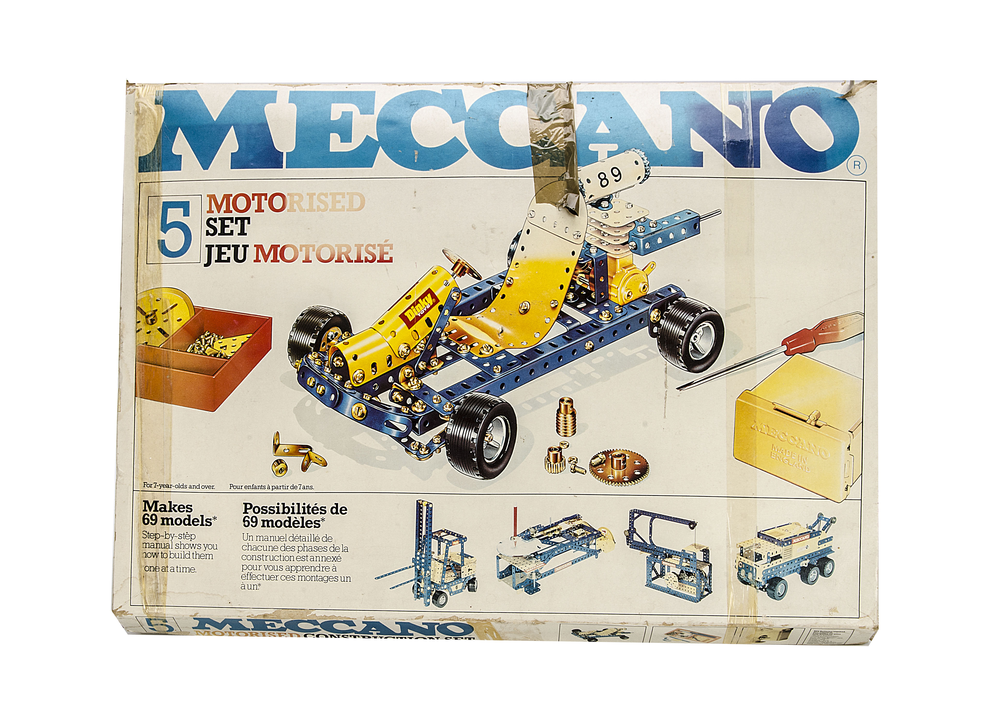 A Meccano No 5 Motorised Set circa 1978, with various parts ...