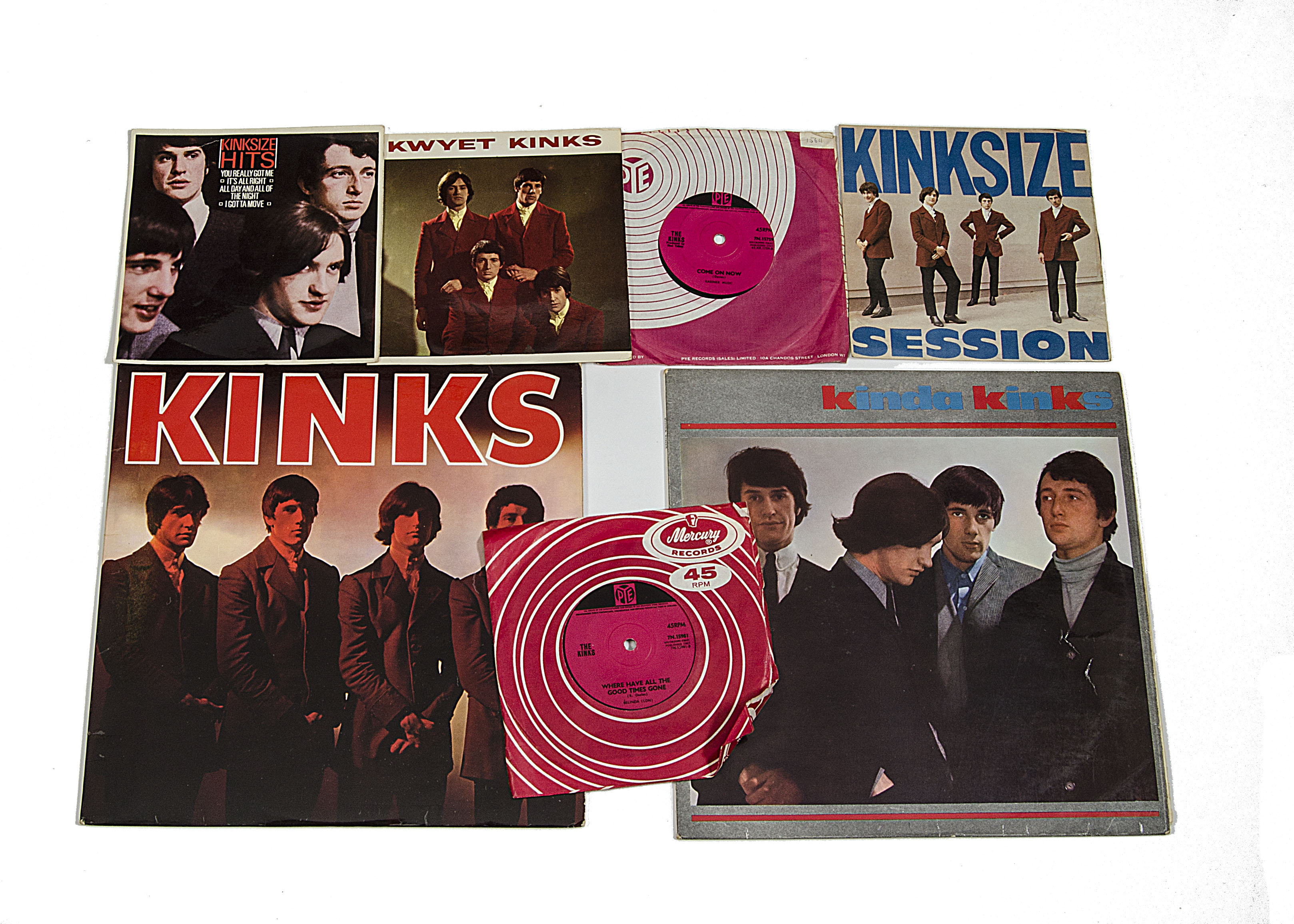 The Kinks, two albums - self titled and Kinda Kinks sold with three Eps ...