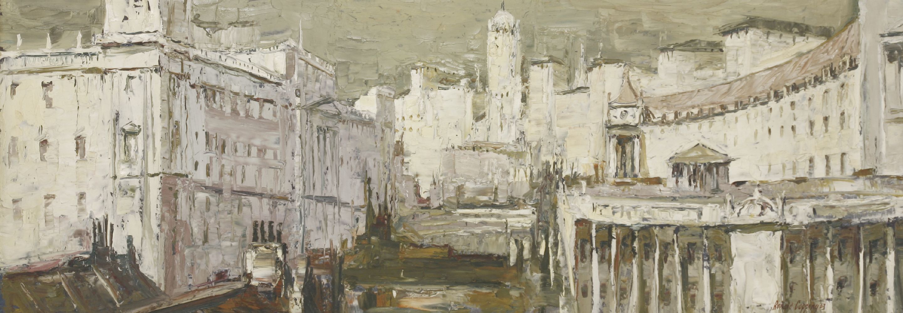 Ronald Copping (20th century)'REGENCY BUILDINGS'Signed and dated 63 l.r ...