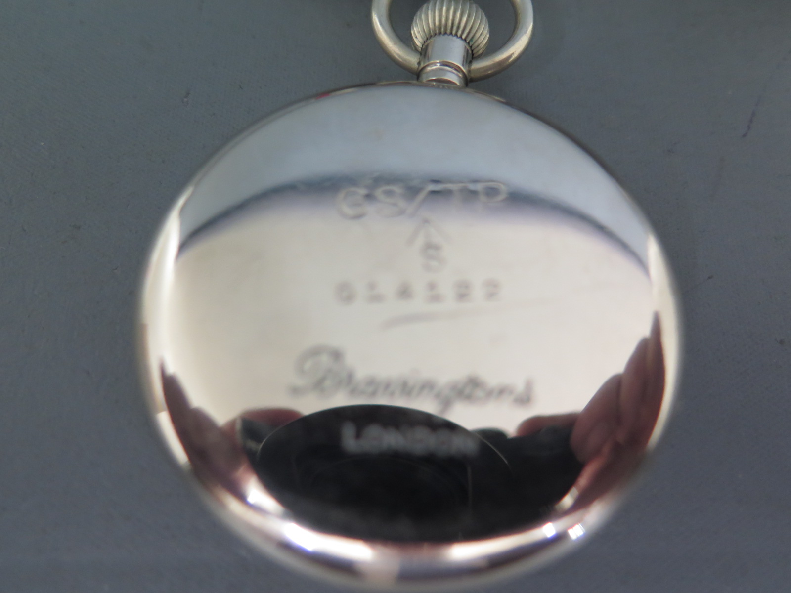 A WW2 Bravingtons, Swiss made, military pocket watch in metal case with ...