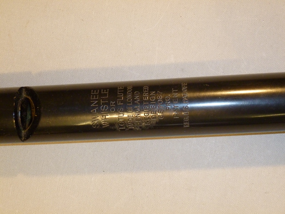 SWANEE WHISTLE OR LOTUS FLUTE MADE IN LONDON, GIVEN TO THE VENDOR'S ...
