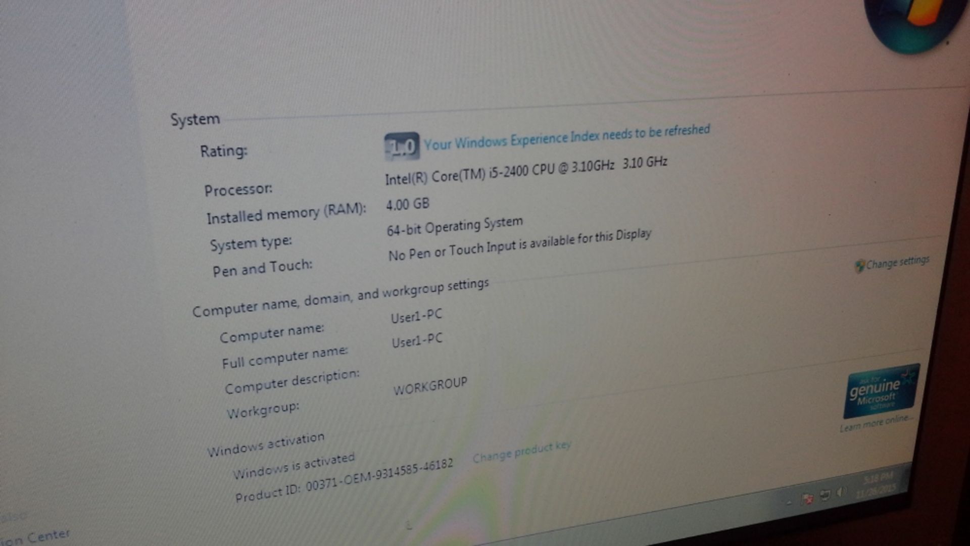 STONE PC-1210 SFF Computer - Intel Core i5 3.10Ghz - 4GB Ram - 320GB ...