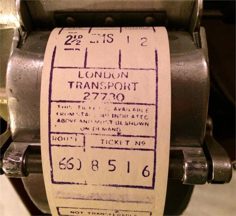 London Transport GIBSON TICKET MACHINE 27730 with original case. This ...