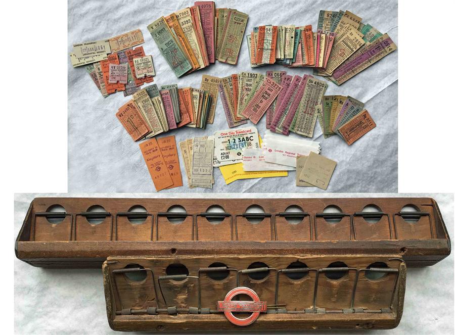 London Transport bus/tram/trolleybus conductor's TICKET RACKS x 2, one ...