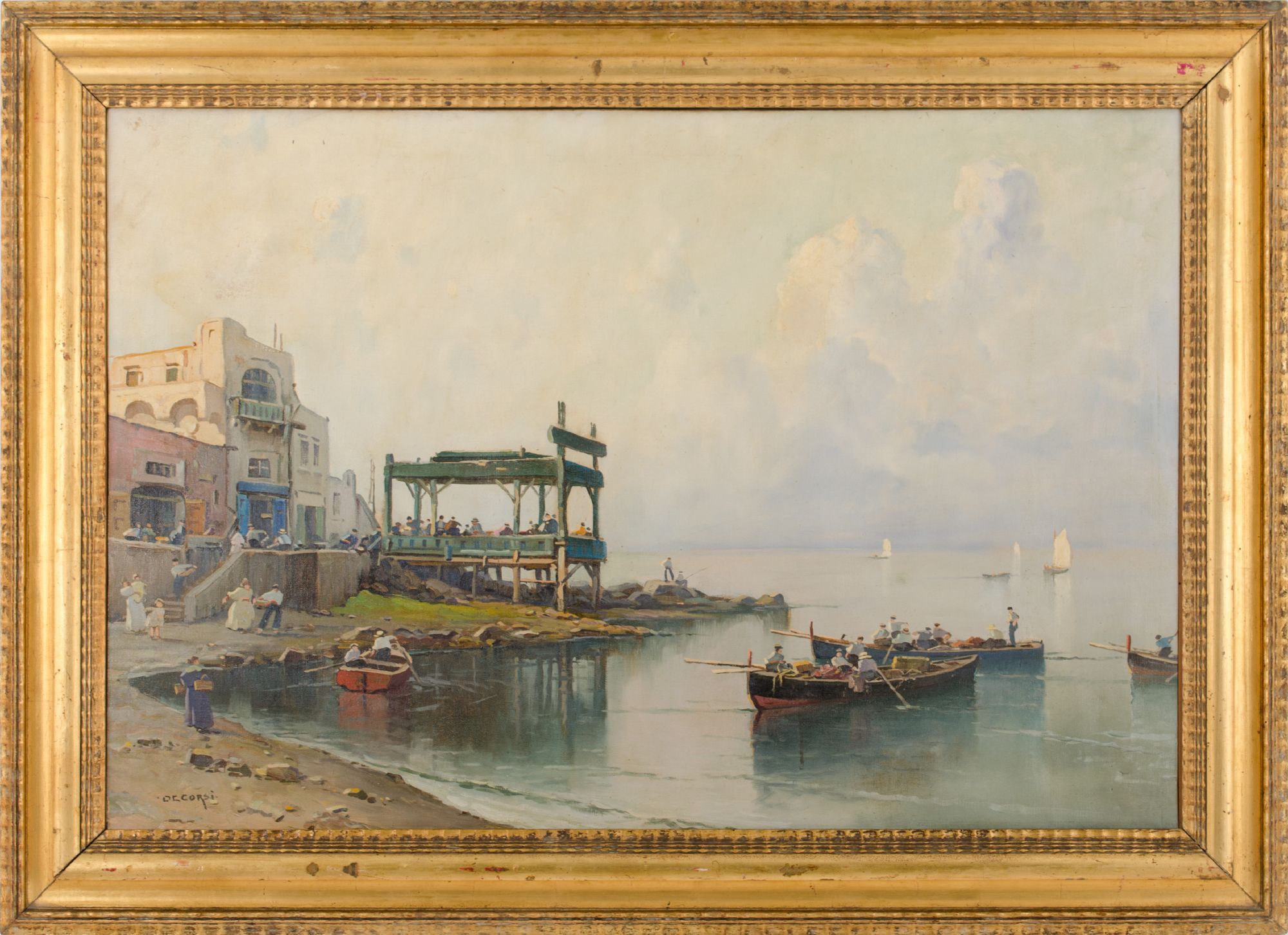 NICOLAS DE CORSI (Odessa 1882 - Torre del Greco 1956) OLIO su tela ...