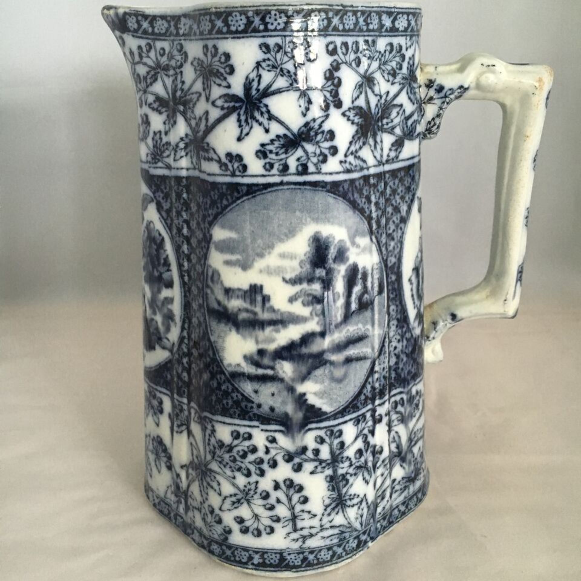 ANTIQUE D.M. & SONS (DAVID METHVEN) LINKS SCOTTISH POTTERY JUG. "BERRY ...