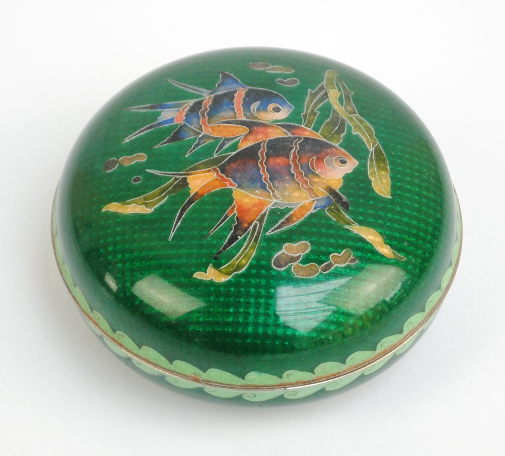 A 20th century Japanese cloisonné and ginbari enamel and white metal ...