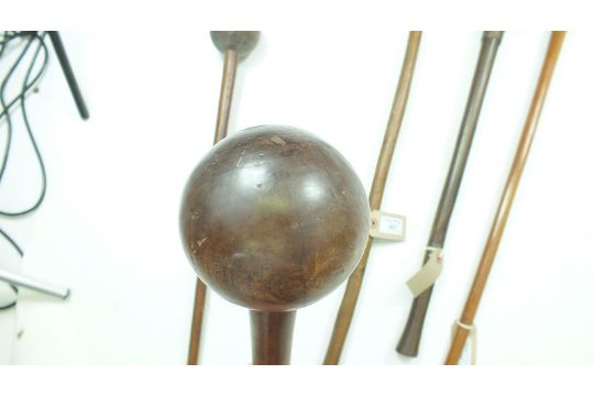 Four various Zulu Knobkerrie collected by Lieutenant-Colonel Gawne, the ...